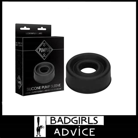 Pumped Silicone Pump Sleeve Black Large Penis Pump Sleeve 7cm X 3cm