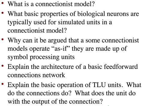 Solved What Is A Connectionist Model What Basic Chegg