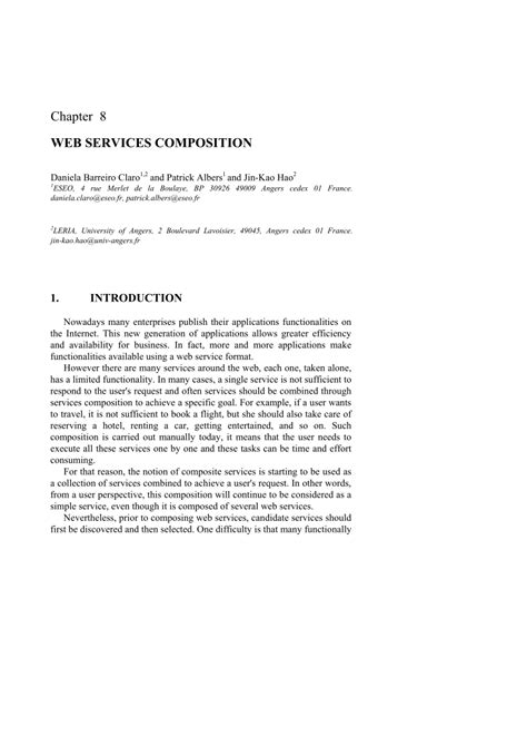 Pdf Web Services Composition