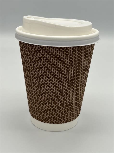 Buy Disposable Coffee Cups With Lids Size Oz Ml Leak Proof Triple Layered Recyclable Paper