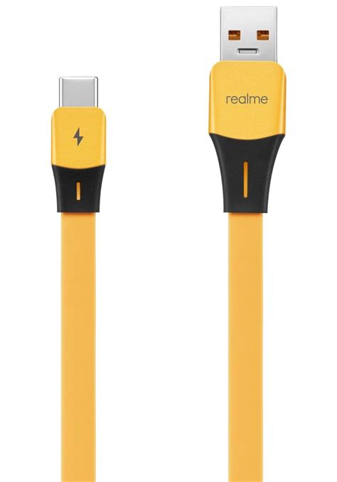 Realme 65 A 1 M Usb Type C Cable Compatible With Mobile Yellow