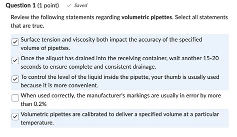 Solved Review The Following Statements Regarding Volumetric Chegg