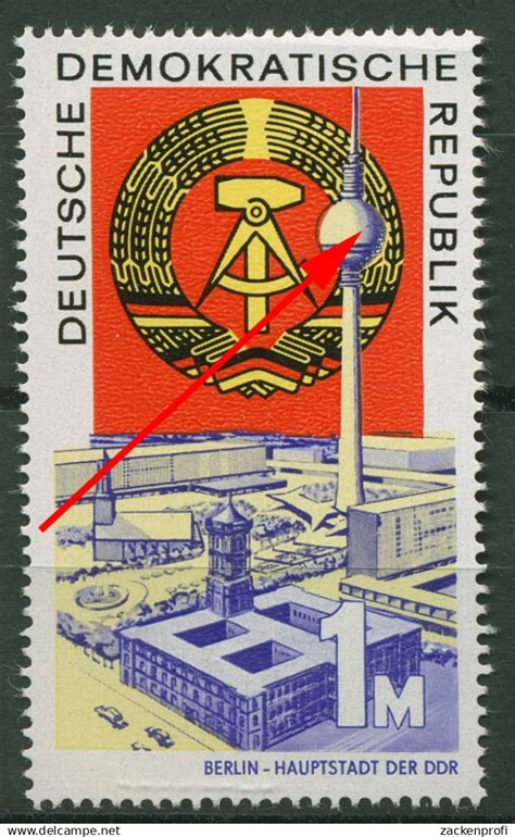 Ddr Ddr 1969 20 Jahre Ddr Blockeinzelmarke Mit Plattenfehler 1507 F 1