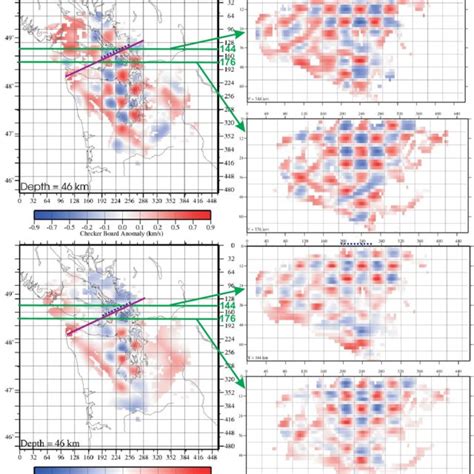 Recovered P Wave Top And S Wave Bottom Checkerboard Anomaly Pattern