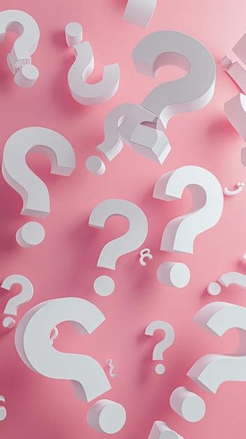 Premium Photo A Close Up Of A Pink Background With Many Question