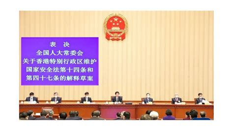 人大6释香港法：国安案聘海外律师须先获特首批准 国安委可推翻法院裁决 否认凌驾法院