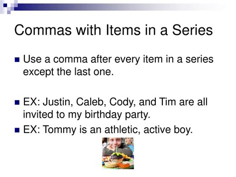 Using Commas In A Series Examples