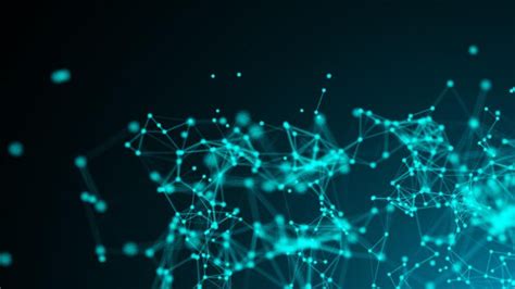 Premium Photo Abstract Connection Dots Technology Background Digital Drawing Blue Theme