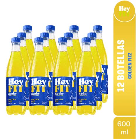 Hey Fit Golden Fizz 600ml Pack 12 Botellas