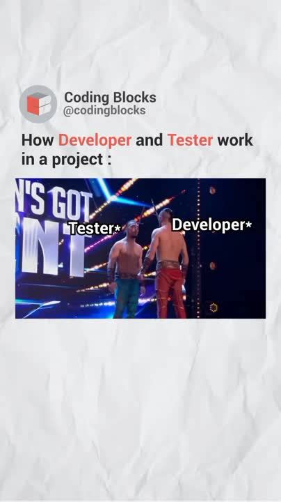 Coding Blocks On Linkedin Developer Or Tester Which One Are You😉😉