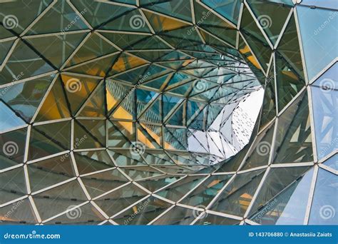 Structural Glass Facade Curving Roof Of Fantastic Office Building
