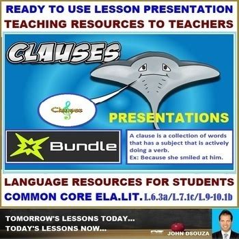Clauses Noun Adjective Adverb Relative Clause Ppt Bundle