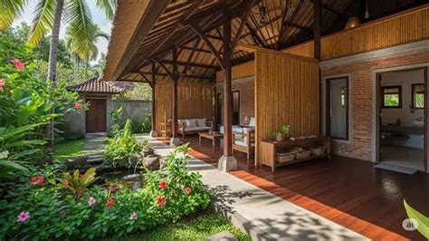 10 Rumah Kombinasi Bata Dan Bambu Inspirasi Hunian Unik Hot