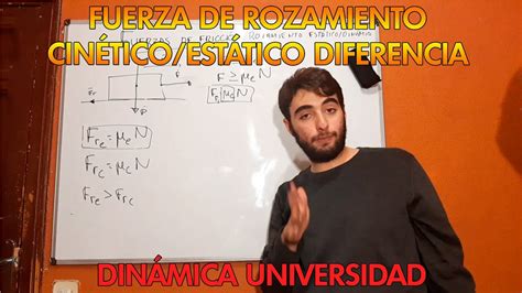 FUERZA DE ROZAMIENTO O FRICCIÓN CINÉTICO Y ESTÁTICO FÍSICA UNIVERSITARIA MR PLANCK YouTube