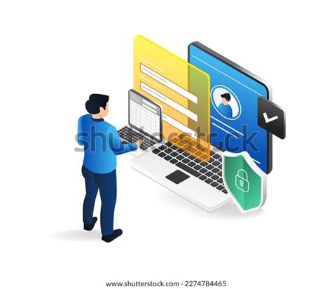 Isometric Flat 3d Illustration Concept Man Stock Vector Royalty Free 2274784465 Shutterstock
