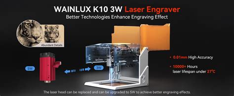 Amazon WAINLUXPRO K10 3W Laser Engraver Machine Mini Laser