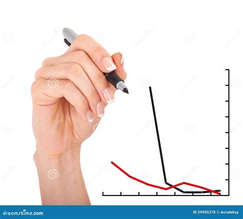 Woman S Hand Drawing Graph Stock Photo Image Of Hand 29905378