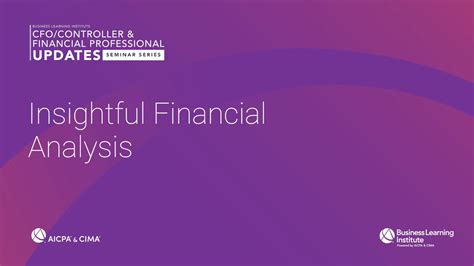 Controller Series Insightful Financial Analysis Caw Network Usa E Learning