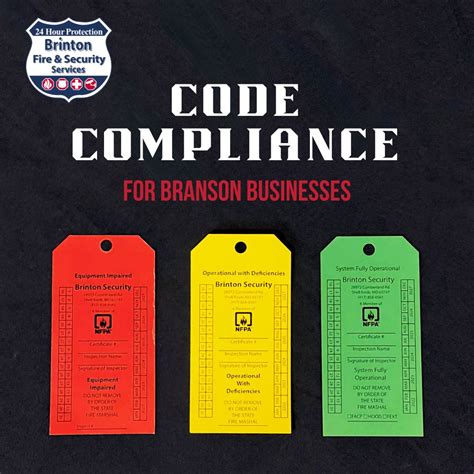 ensuring code compliance for branson businesses brinton fire and security