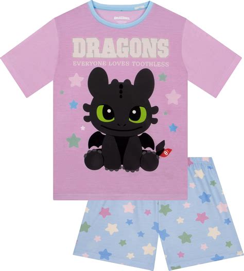 Brandclub How To Train Your Dragon Pajamas Toothless Girls Pajamas