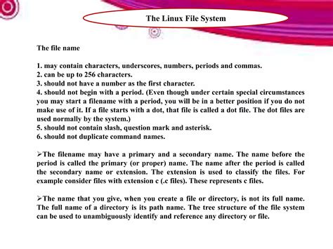 the linux file system r d sivakumar ppt