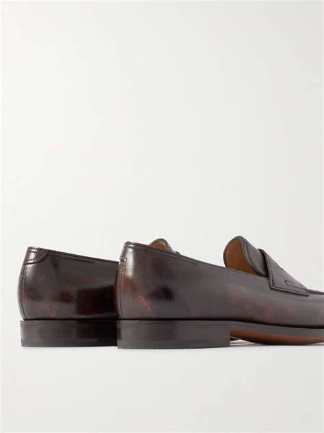 JOHN LOBB Lopez Leather Penny Loafers For Men MR PORTER