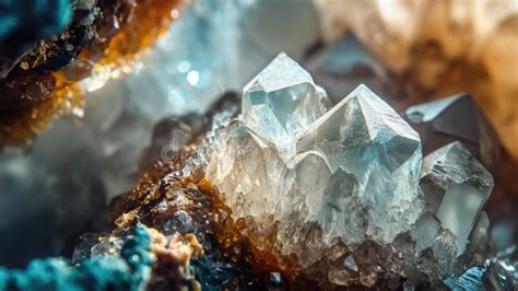Cross Section Of The Earth S Surface With Minerals Stock Illustration
