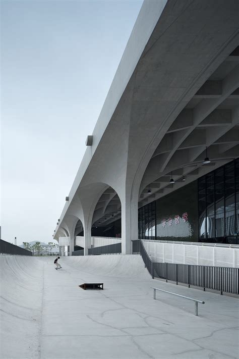 Concrete Vaults Support Rooftop Football Pitch In China By UAD