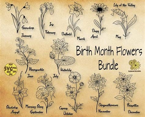 Flower Bouquet Tattoo Birth Flower Tattoos Flowers Bouquet September
