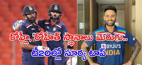 Icc Rankings వన్డేల్లో మెరుగైన కోహ్లీ రోహిత్‌ స్థానాలు టీ20ల్లో