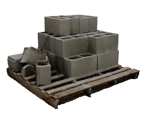 Premium Photo 3d Rendering Concrete Blocks On Pallet Construction