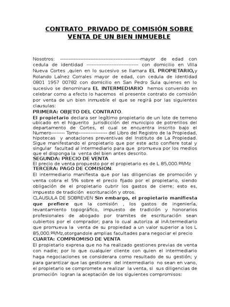 Modelo De Acuerdo Privado Entre Dos Partes Daviro