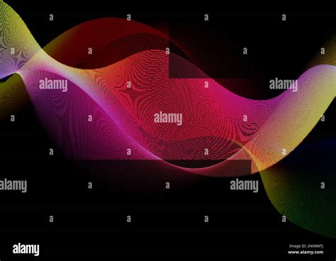 Abstract Design Background With Colourful Flowing Lines Design Stock