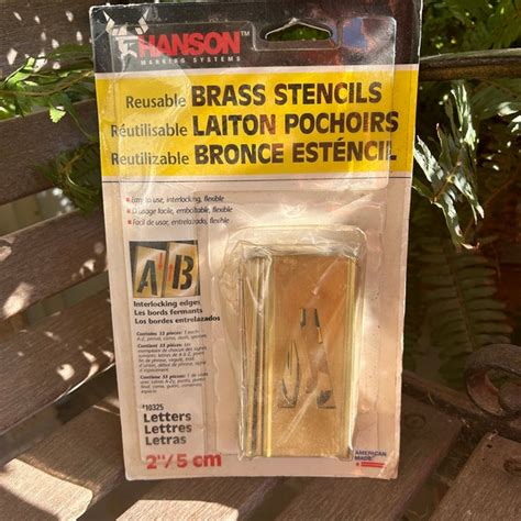 Interlocking Brass Letter Stencils Etsy