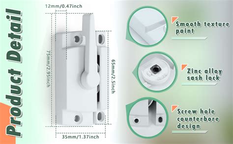 Himomo Window Sash Locks 10 Pack Cam Action White Window Locks，window