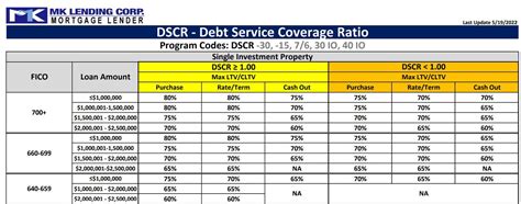 Dscr Excel Template