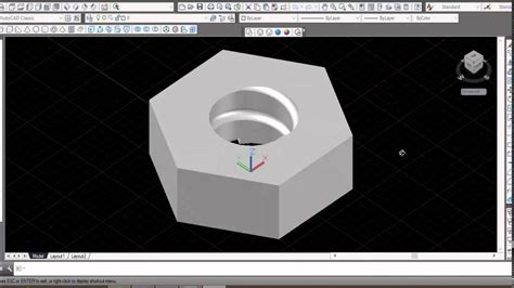 How To Make Nut And Bolt Autocad 3dand2d Youtube