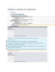 Análisis y diseño de sistemas exámen Semana 4 docx Análisis y diseño