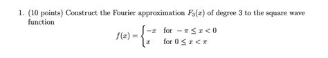 Solved Points Construct The Fourier Approximation Chegg