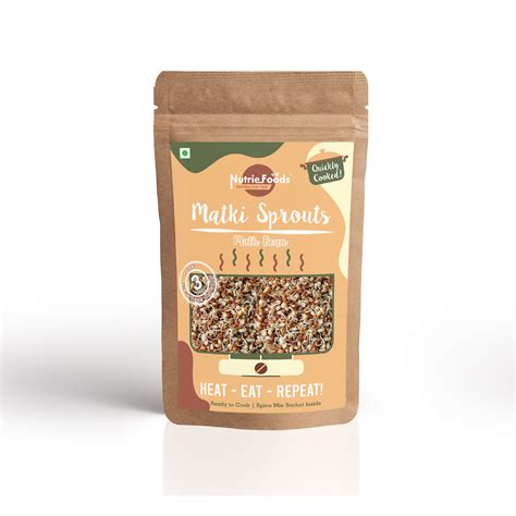 Nutriefoods Ready To Cook Healthy Matki Moth Sprouts Heat Eat