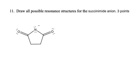 Solved 1 Draw All Possible Resonance Structures For The