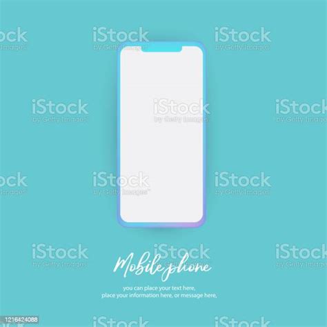 스마트 폰 빈 화면 전화 모형 디스플레이 인포 그래픽 또는 프리젠 테이션 Ui 디자인 인터페이스 벡터에 대한 현대적인 템플릿 개체 그룹에 대한 스톡 벡터 아트 및 기타