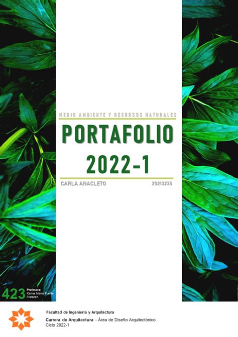 Portafolio Medio AMbiente Y Recursos Naturales Carla Anacleto 2022 1