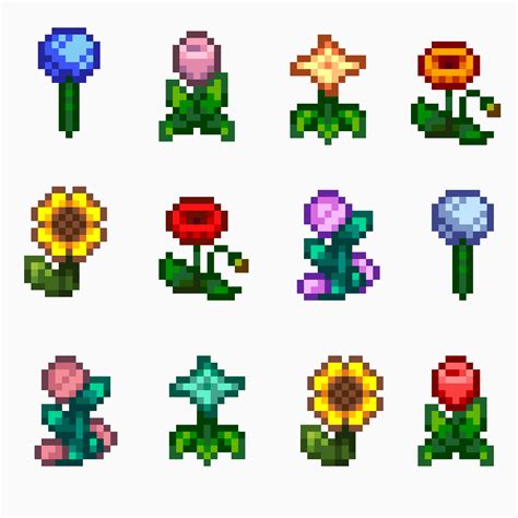 Pixilart Stardew Valley Flowers By Cassat