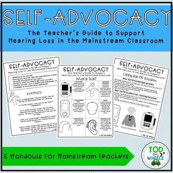 Self Advocacy Handouts For Teachers Self Advocacy Teacher Guides