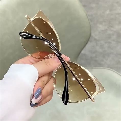 캣츠아이 선글라스 메탈 프레임 패션 선글라스 Youtube