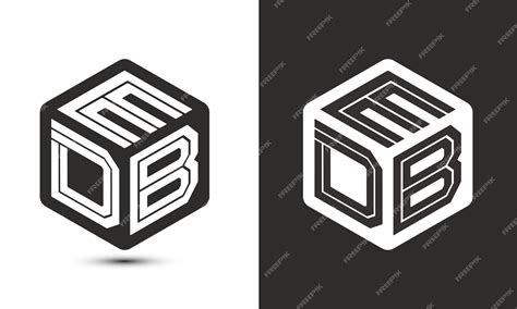 Création De Logo De Lettre Edb Avec Logo Cube Illustrateur Logo