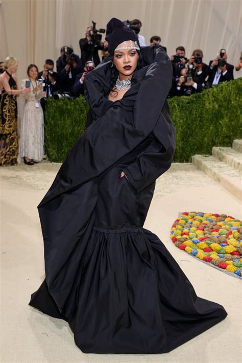 Rihannas Balenciaga Dress At The Met Gala 2021 Popsugar Fashion
