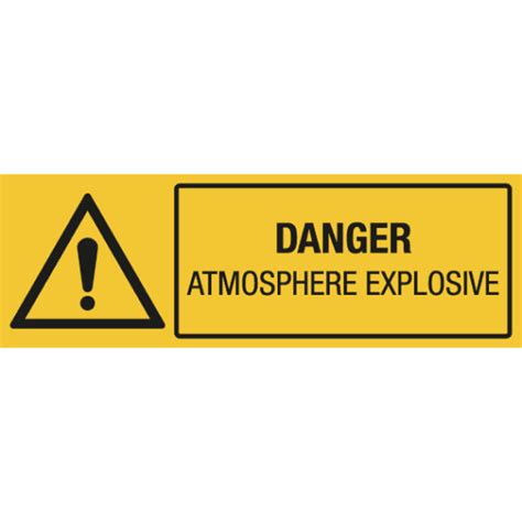 Panneau Danger Atmosphère Explosive Matières Dangereuses
