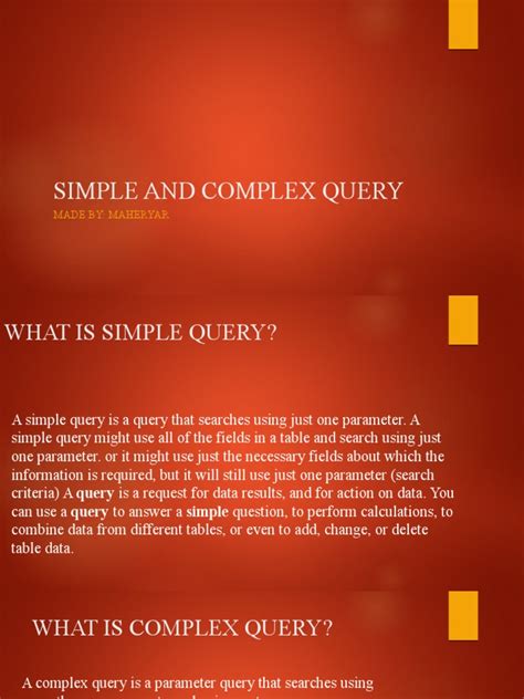 Simple And Complex Query Pdf